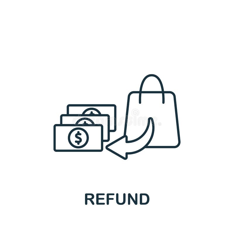 Refund Icon. Monochrome Simple Sign from Common Tax Collection Stock ...