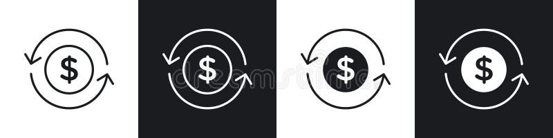 Refund icon stock vector. Illustration of reward, finance - 341335379