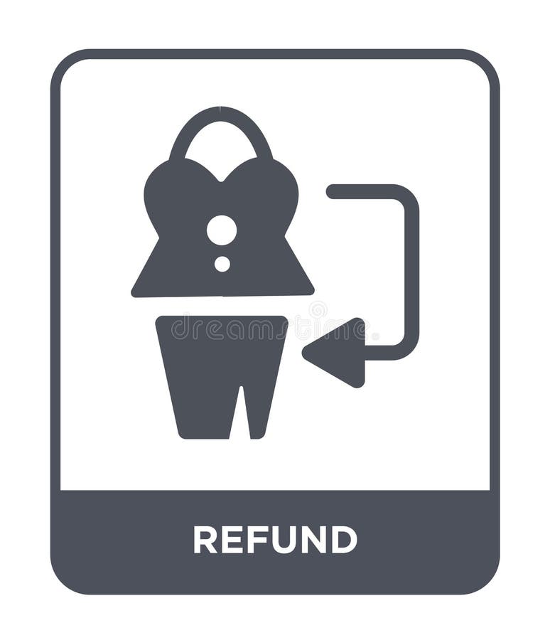 Refund Icon in Trendy Design Style. Refund Icon Isolated on White ...