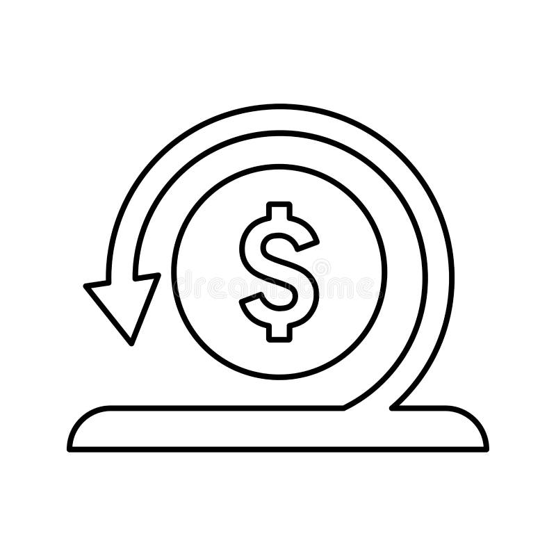 Refund, Money Back Line Icon. Outline Vector Stock Illustration ...