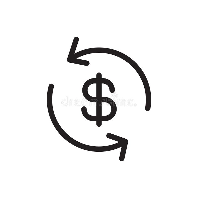 Refund Money Icon Outline Vector for Web Ui Stock Vector - Illustration ...