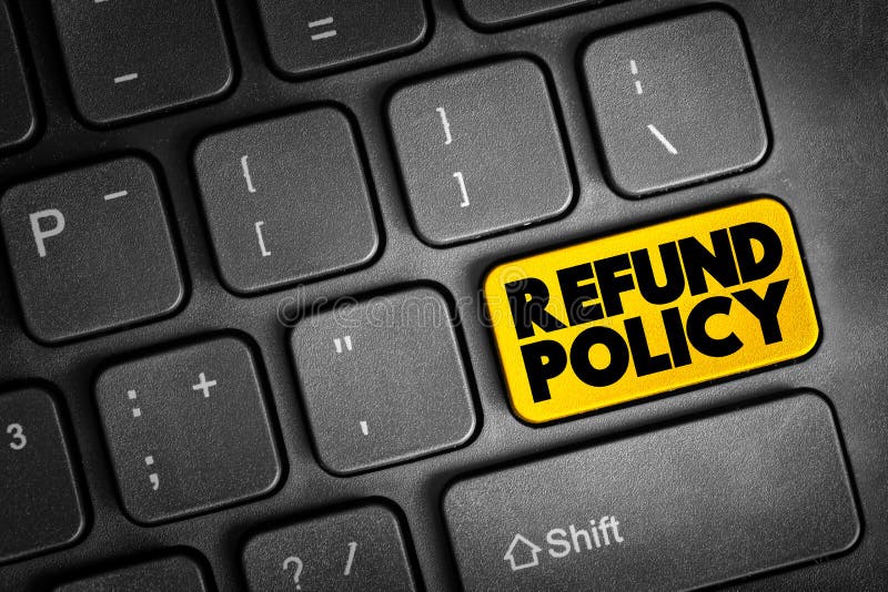 Refund Policy Text Button on Keyboard, Business Concept Background ...
