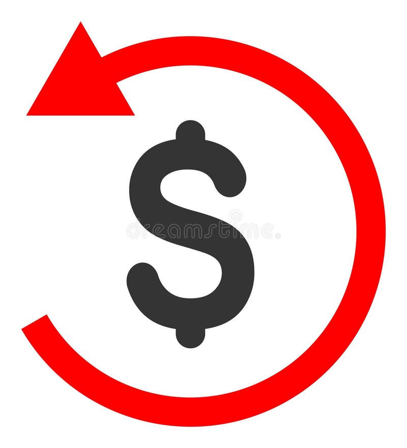 Refund Vector Icon Sign Symbol Stock Illustration - Illustration of ...