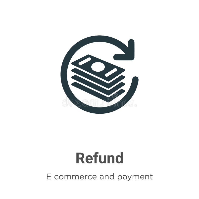Refund Vector Icon On White Background. Flat Vector Refund Icon Symbol ...