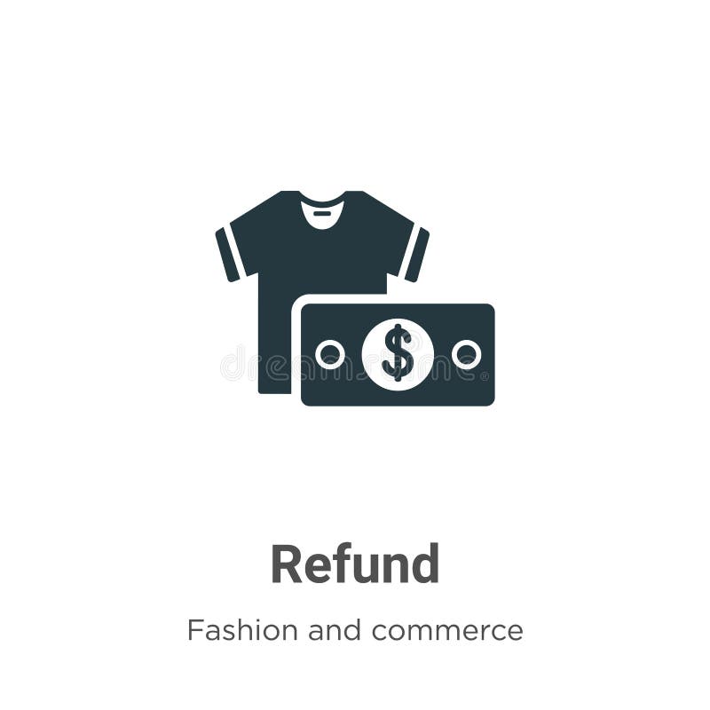 Refund Vector Icon on White Background. Flat Vector Refund Icon Symbol ...