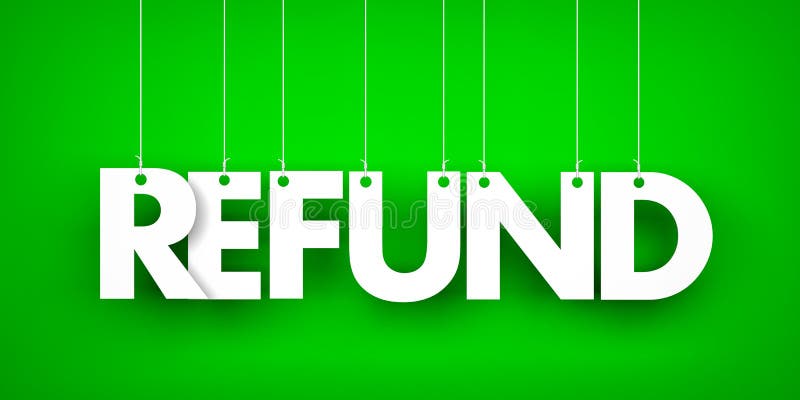 Refund word stock illustration. Illustration of concept - 71757019