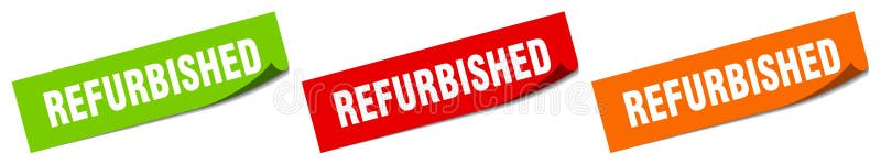Refurbished Sticker. Refurbished Square Isolated Sign Stock Vector ...