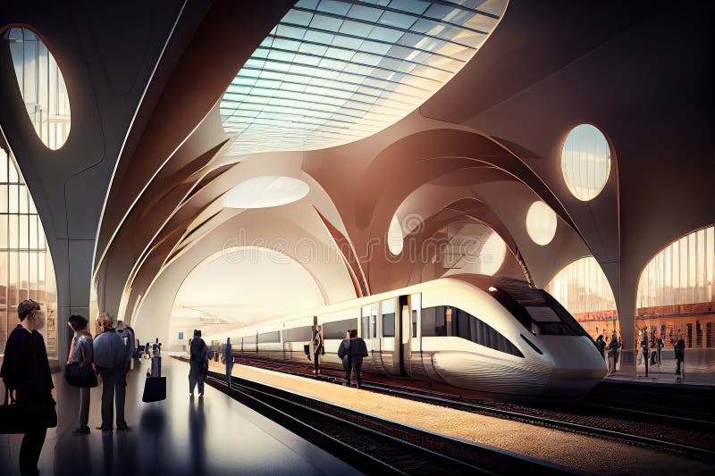 Refurbished Train Station with Modern Amenities and Sleek Design ...