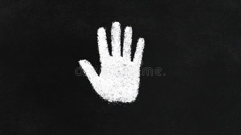 Refusal in Monochrome: Hand Gesture Refuse Sign on Textured Paper ...