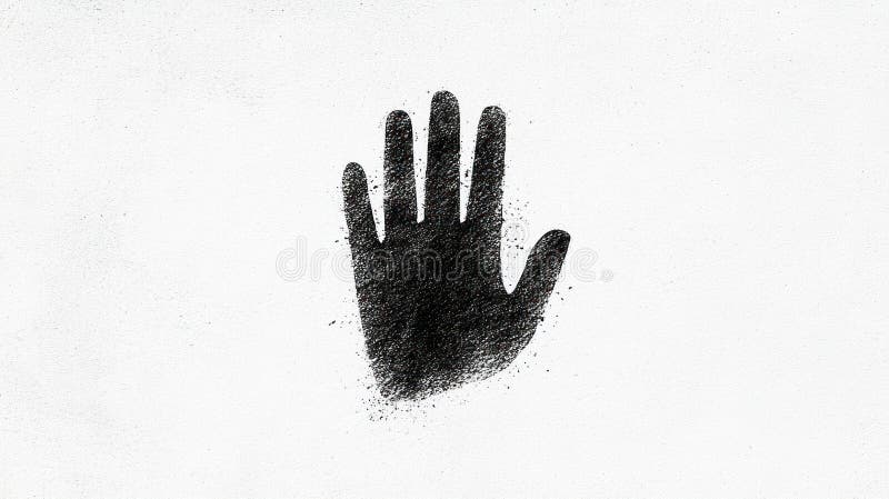 Refusal in Monochrome: Hand Gesture Refuse Sign on Textured Paper ...