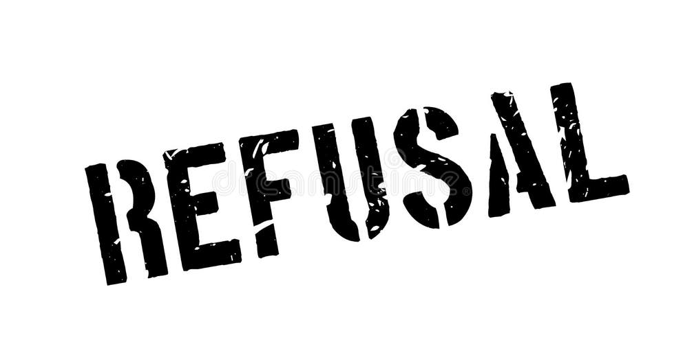 Refusal rubber stamp stock photo. Image of unauthorized - 83092878