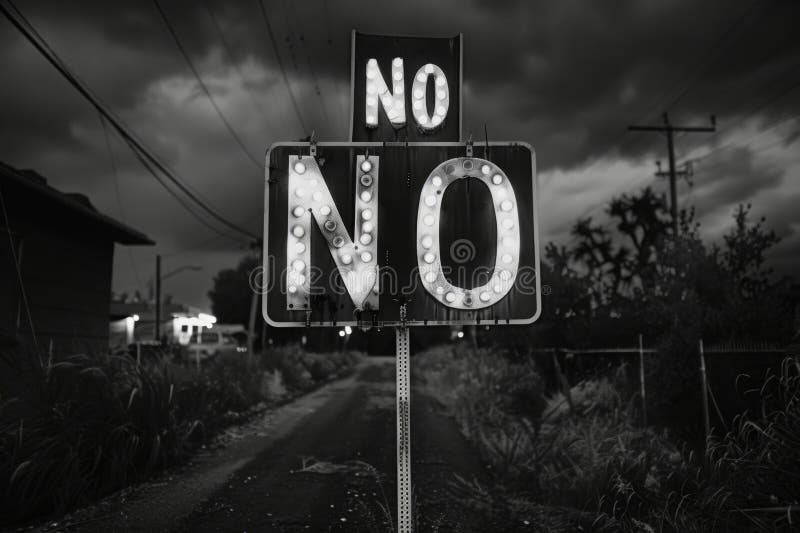 Refusal Sign with Inscripion No, No Chance Concept Stock Image - Image ...