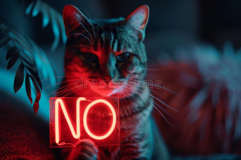 Refusal Sign with Inscripion No, No Chance Concept Stock Image - Image ...