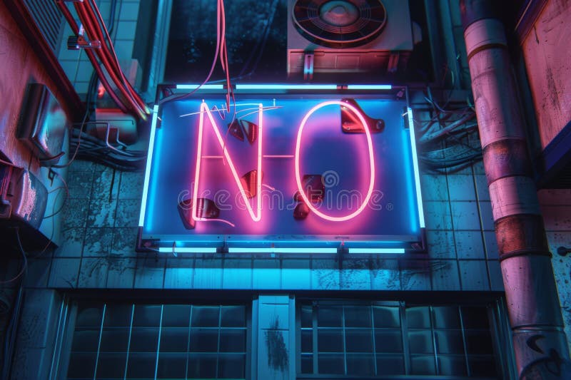 Refusal Sign with Inscripion No, No Chance Concept Stock Image - Image ...