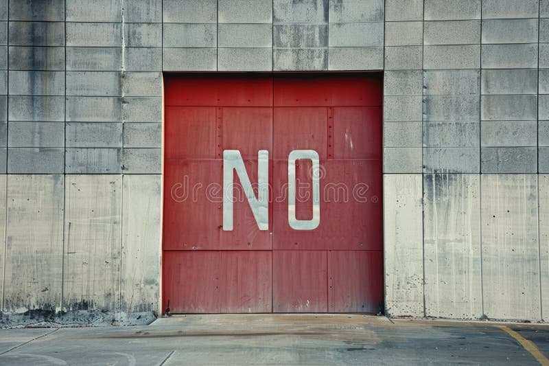 Refusal Sign with Inscripion No, No Chance Concept Stock Image - Image ...