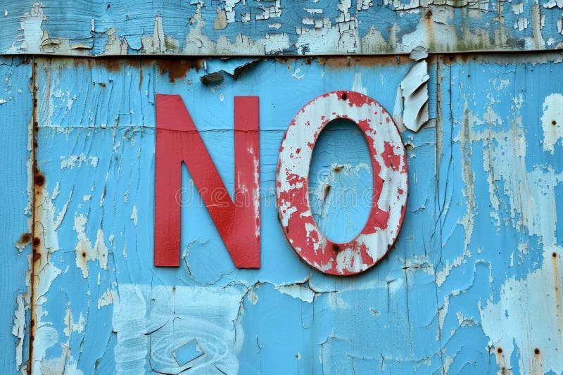 Refusal Sign with Inscripion No, No Chance Concept Stock Photo - Image ...