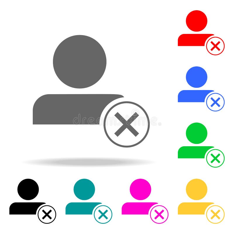 Refusal To Employee Icon. Elements of Teamwork Multi Colored Icons ...