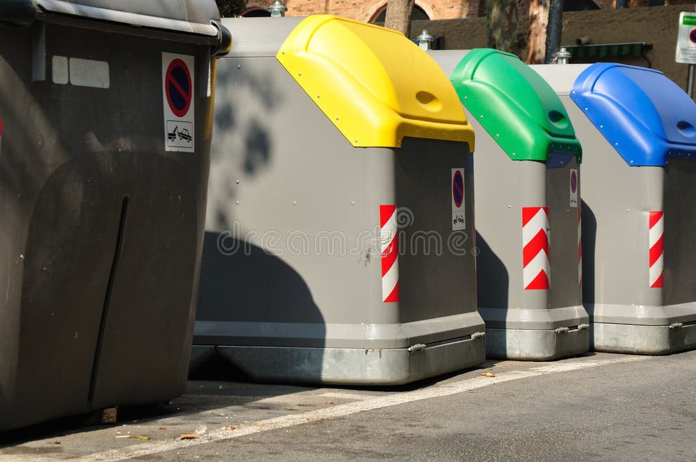 Refuse bins. stock photo. Image of bincan, multicolored - 26891756