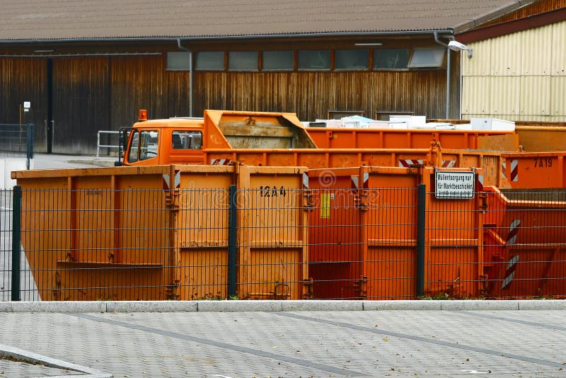 Refuse disposal service stock image. Image of architecture - 1304389