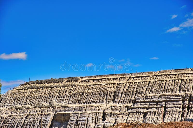 Refuse Dump of a Gold Mine is Eroded in Abstract Patterns Stock Photo ...
