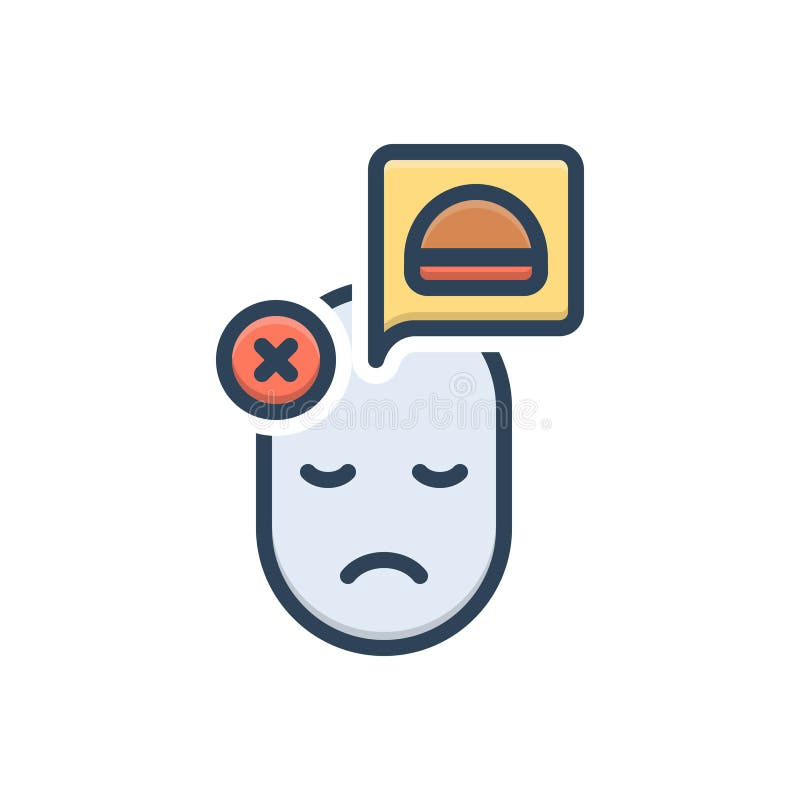 Color Illustration Icon for Refuse, Reject and Unhealthy Stock ...