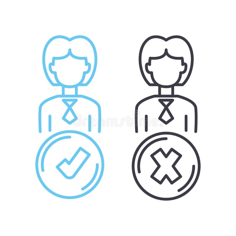 Refuse Line Icon, Outline Symbol, Vector Illustration, Concept Sign ...