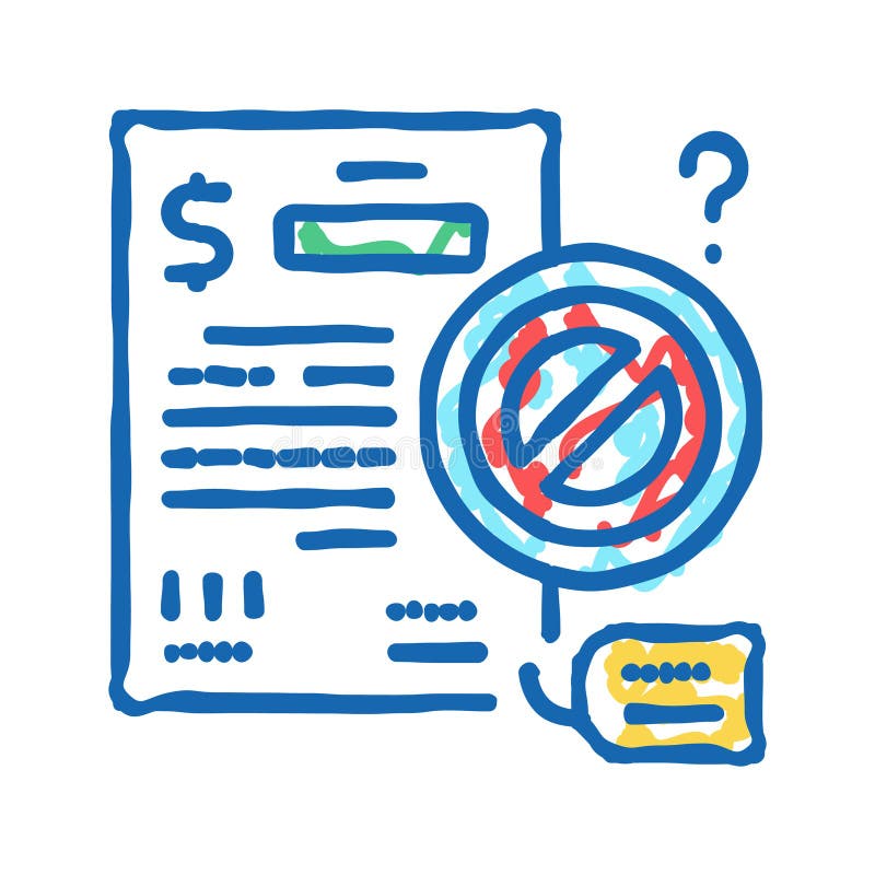 Refuse Loan Icon Doodle Illustration Stock Illustration - Illustration ...