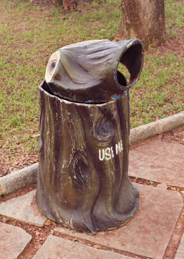 Stone garbage can stock image. Image of texture, closeup - 10789553