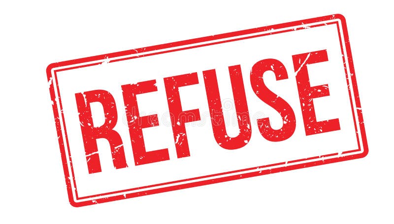 Refuse rubber stamp stock vector. Illustration of muck - 89257393