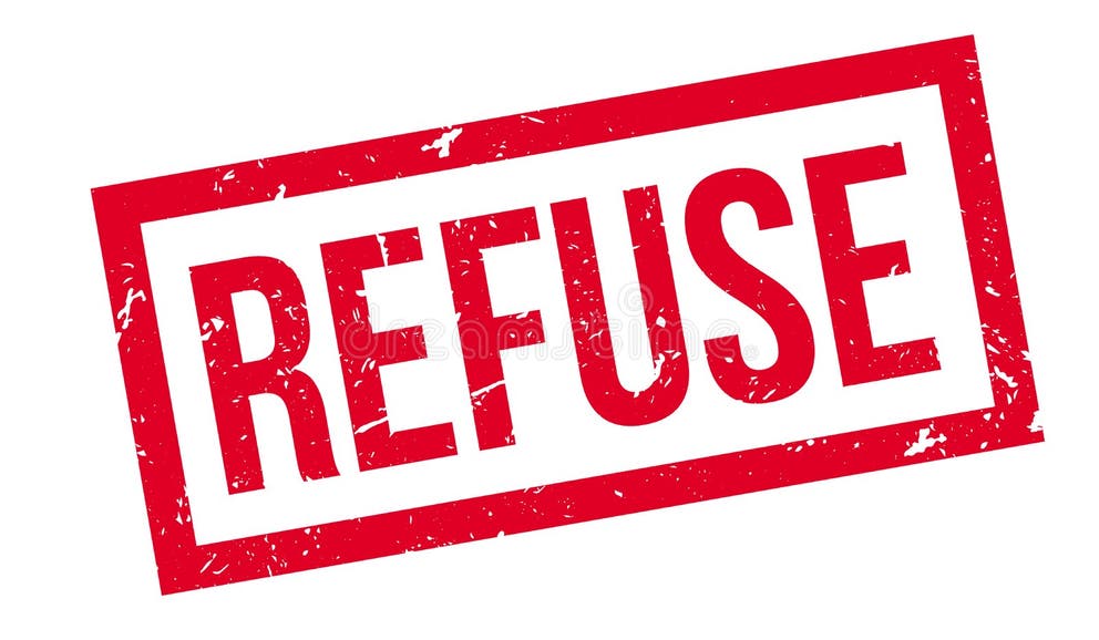 Refuse rubber stamp stock illustration. Illustration of message - 83094894