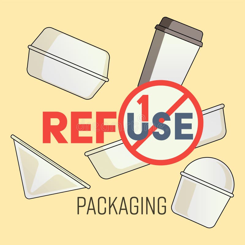 Refuse 1use Package stock vector. Illustration of beige - 187830468