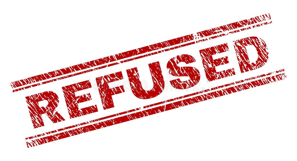 Scratched Textured REFUSED Stamp Seal Stock Vector - Illustration of ...