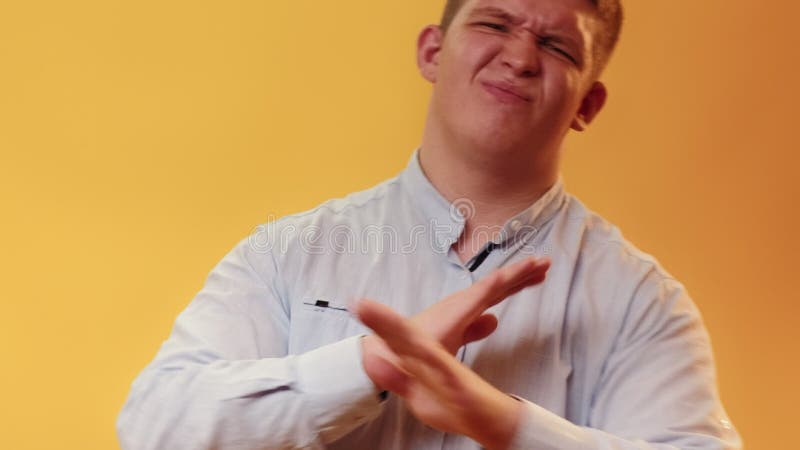 Enough Gesture Skeptic Man Meme Expression Stock Video - Video of ...