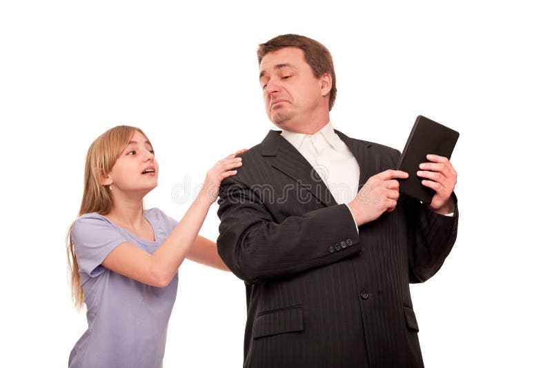 Refusing the Sharing of a Tablet. Stock Photo - Image of businessman ...