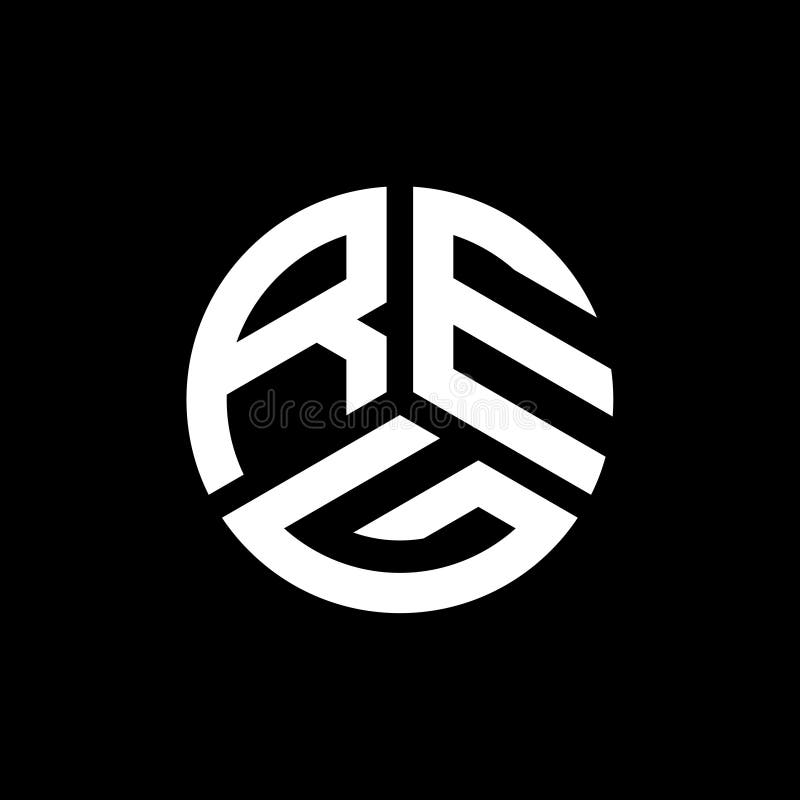 REG Letter Logo Design on Black Background. REG Creative Initials ...