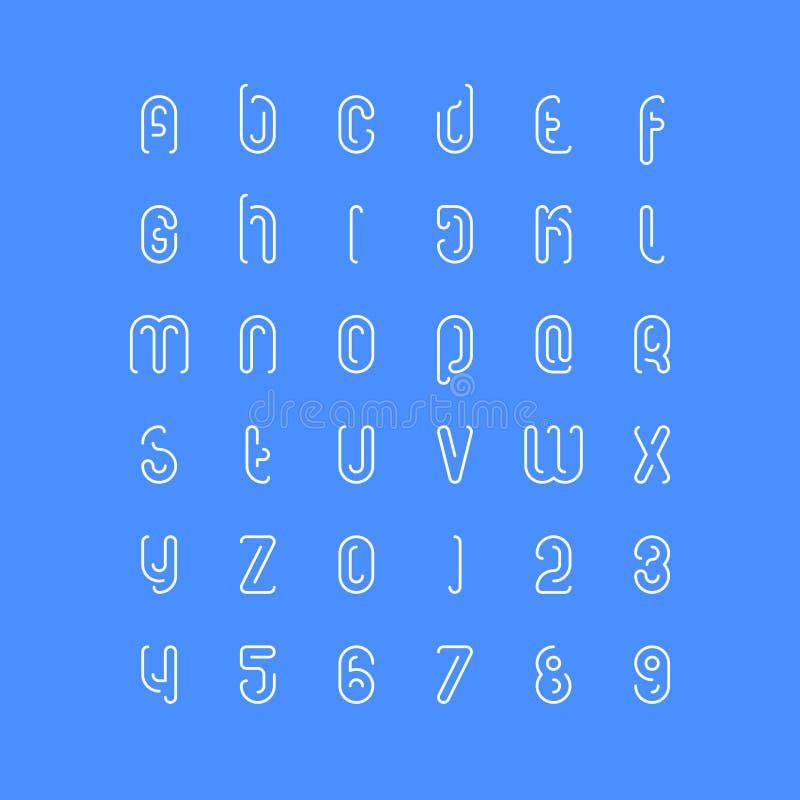 Contour Alphabets Stock Illustrations – 117 Contour Alphabets Stock ...