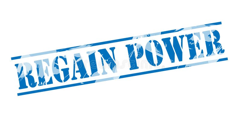 Regain power blue stamp stock illustration. Illustration of button ...