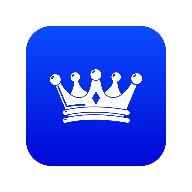 Regal Crown Icon Blue Vector Stock Vector - Illustration of emblem ...