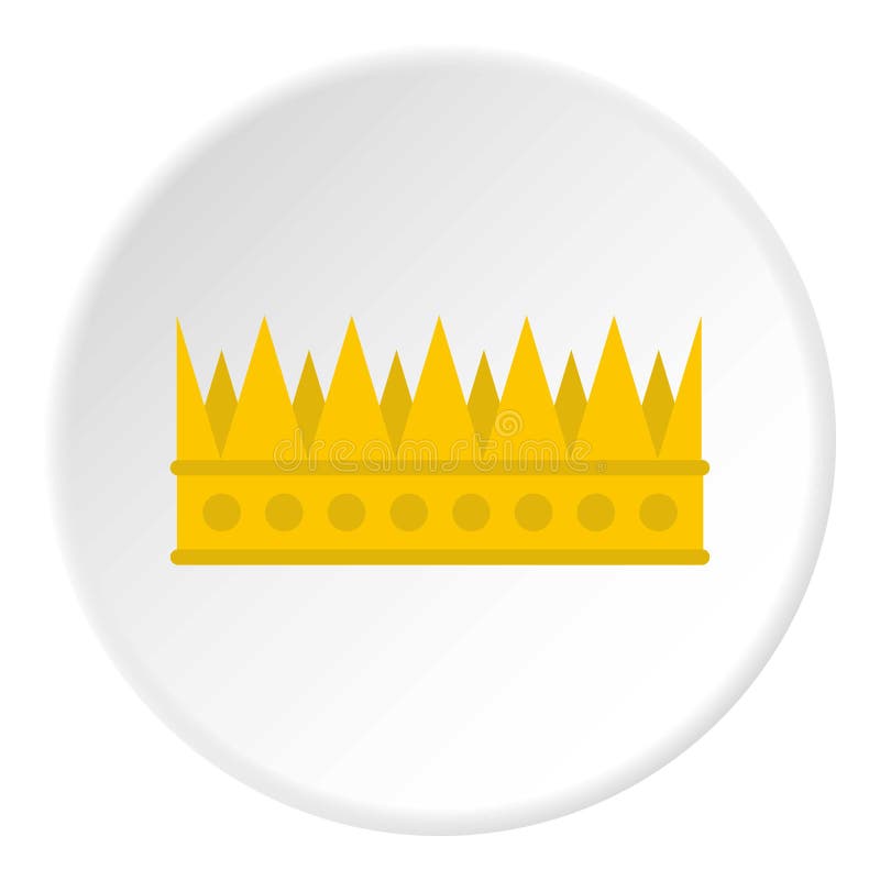 Regal crown icon circle stock vector. Illustration of royalty - 95331478