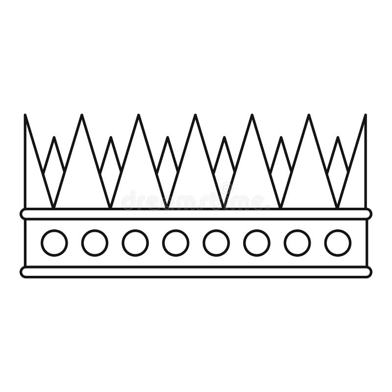 Regal Crown Icon, Outline Style Stock Vector - Illustration of regal ...