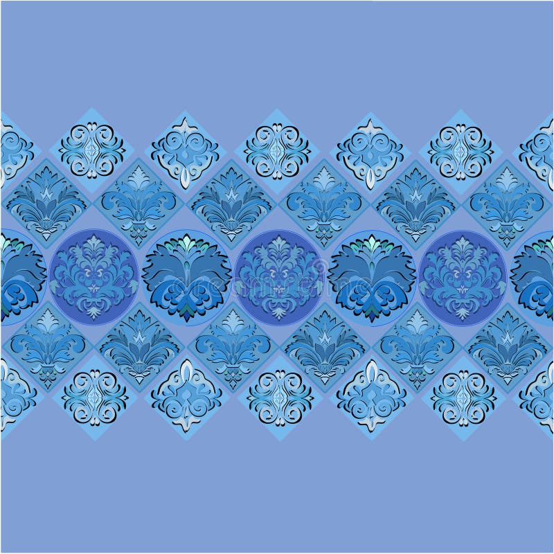 Regal Dye Geometric Damask Pattern for Design Luxury Fabric Stock ...