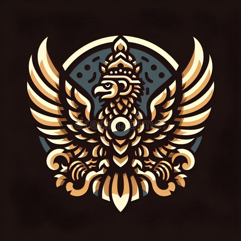 Regal Garuda Emblem stock illustration. Illustration of circular ...