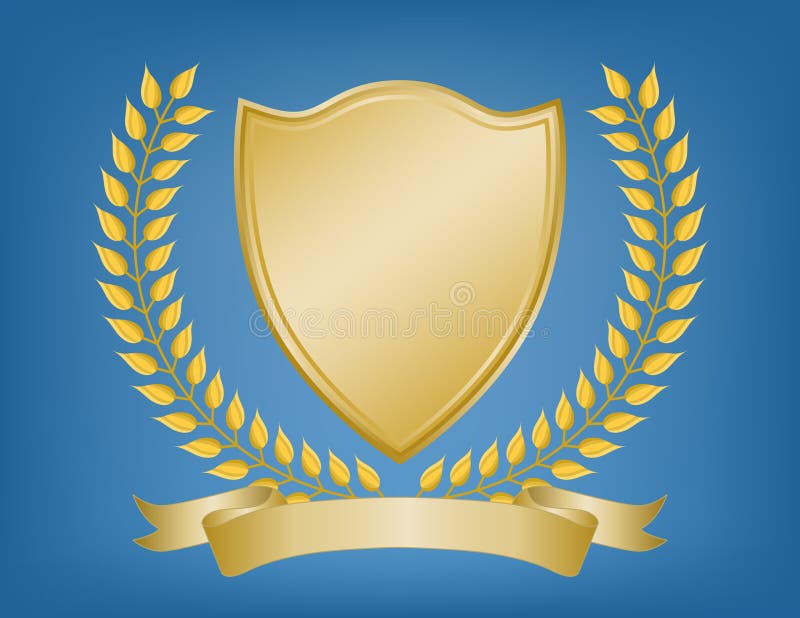 Regal Gold Coat of Arms stock vector. Illustration of glow - 6307093