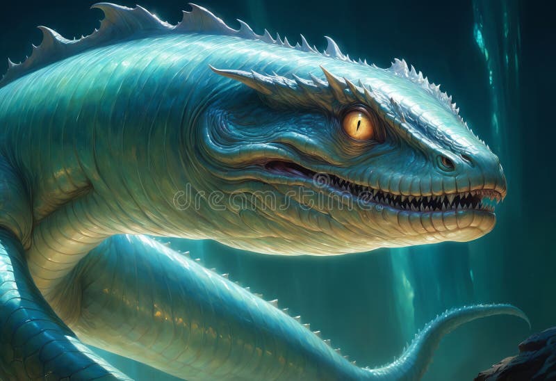 A Regal Illustrious Luminous Leviathan Stock Illustration ...