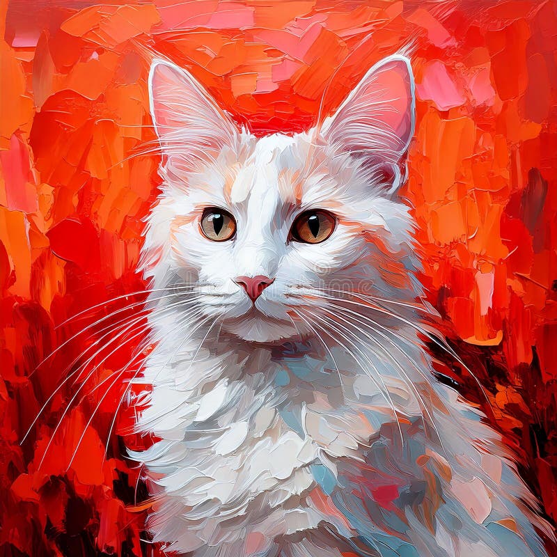 Regal Japanese Bobtail in a Dynamic Setting Stock Illustration ...