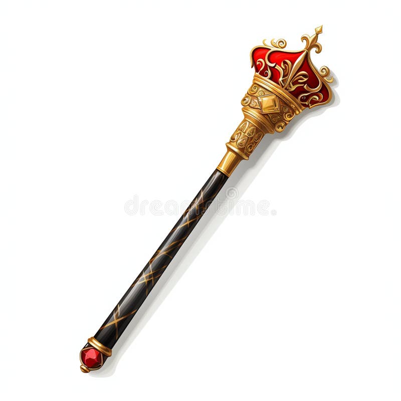 Regal King S Scepter Symbolizing Power. Generative Ai Stock ...