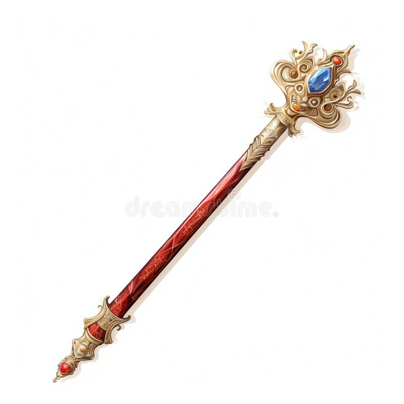 Regal King S Scepter Symbolizing Power. Generative Ai Stock ...