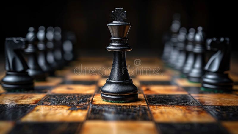 Regal Silhouette: Minimalist Elegance in Chess Mastery Stock Photo ...