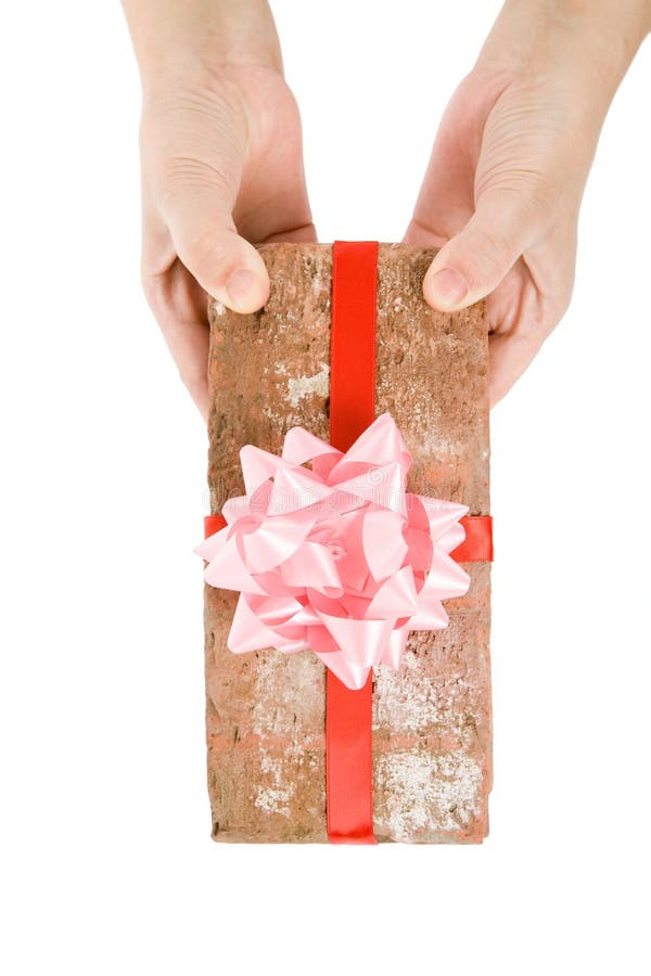 Regalo de la broma foto de archivo. Imagen de presente - 9343074