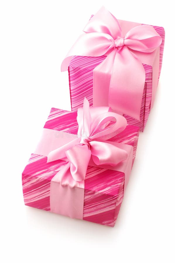 Regalos rosados foto de archivo. Imagen de aislado, hermoso - 11636744